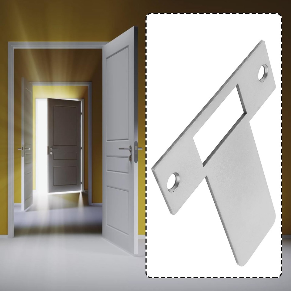 LT Easiyl Door Strike Plate Stainless Steel Long Lipped Striking Plate ...