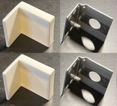 2 Ikea White Cover Caps + 2 Suspension Fittings Angled Part # 121184 ...