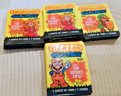 1989 Topps Nintendo GamePack Sealed Trading Card Packs - 5 Pack Bundle ...