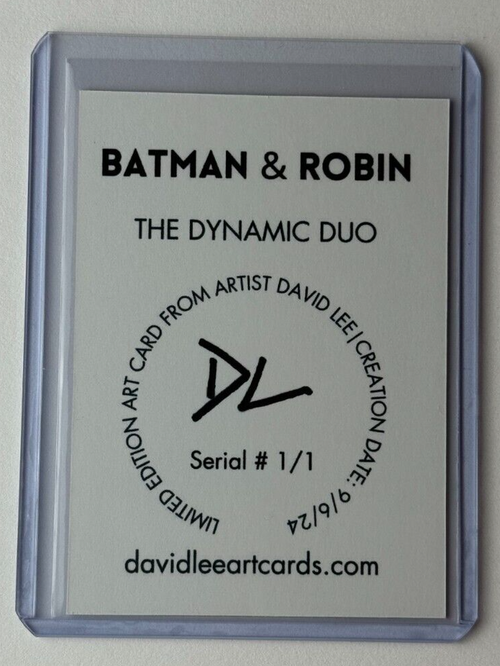 Batman & Robin Gold Plated Artist Signed “The Dynamic Duo” Trading Card ...