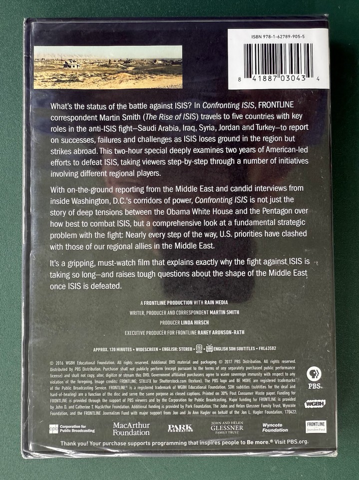 Confronting ISIS (DVD) 2016 PBS Frontline doc, MINT, FACTORY SEALED ...