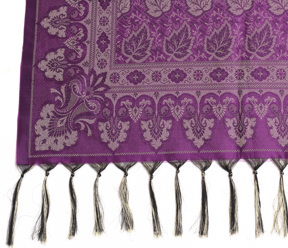 Sushila Vintage Long Stole Indian Art Silk Woven Banarasi Soft Dupatta ...