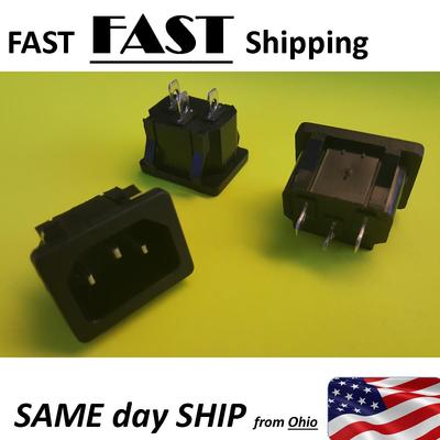 2x Female AC power cord socket - Custom Computer Parts - snap in | eBay