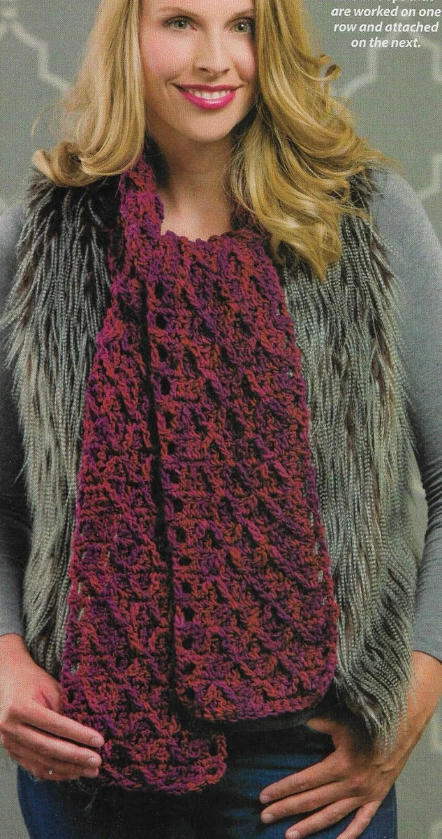 Trellis Yarn Scarf Crochet Pattern