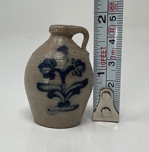 Rowe Pottery Vintage Miniature Mini Salt Glaze Crock Jug Tulip Flower ...