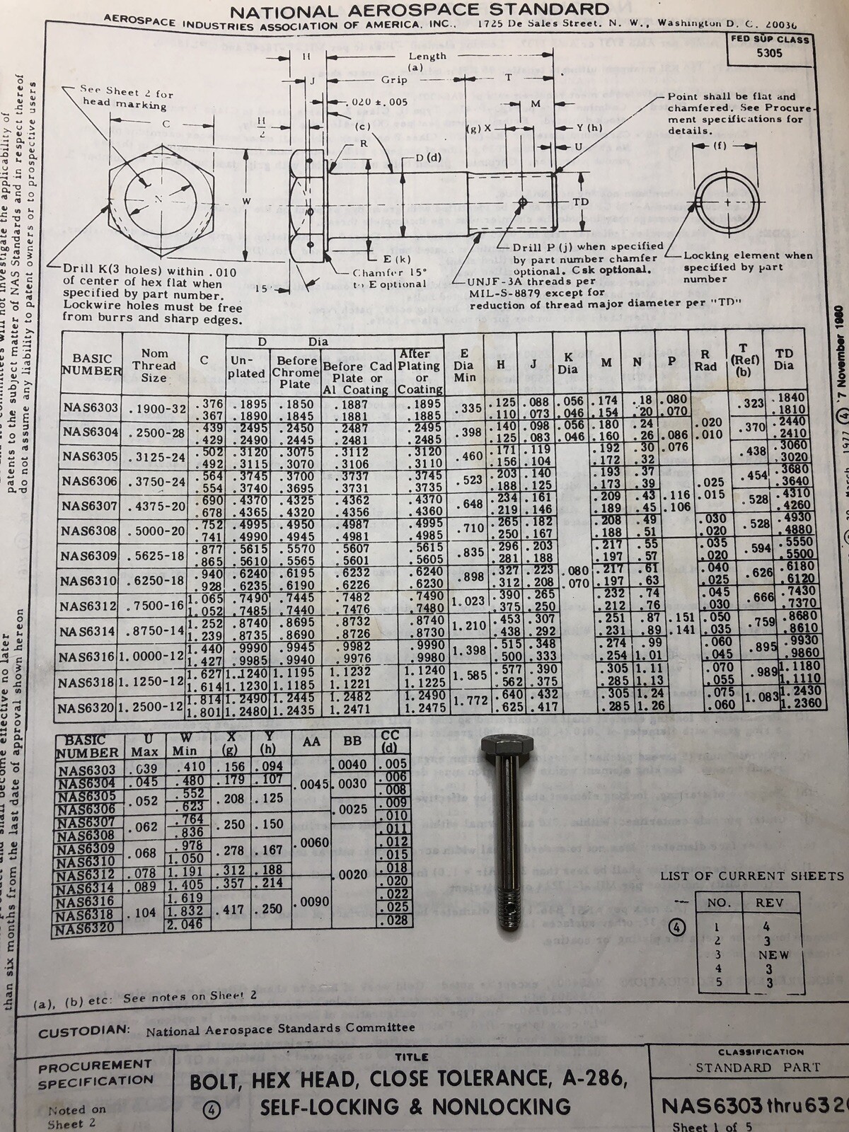 (10ea) NAS6303-DU17 10-32 X 1.385 A286 Superalloy Stainless Drilled ...
