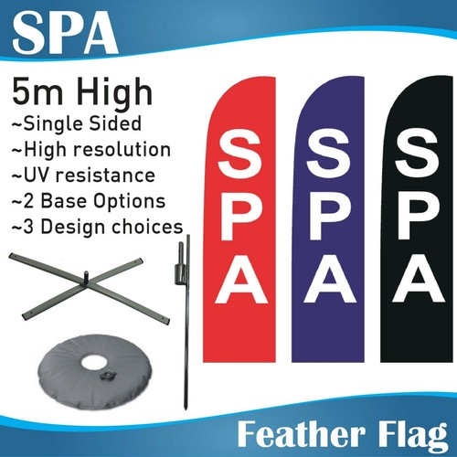 5m Outdoor SPA Flags Banner Feather Flags with Base | eBay Australia