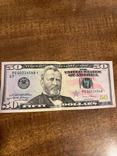 $50 Dollar Star Note Bill 2017A Low Print Count Low Serial Number | eBay