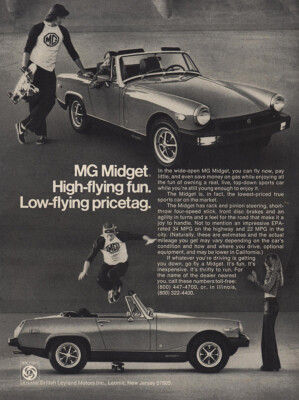 1977 MG Midget: High Flying Fun Vintage Print Ad | eBay
