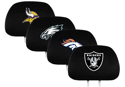 NFL Headrest Cover Embroidered Logo Set of 2 by Team ProMark -Select ...