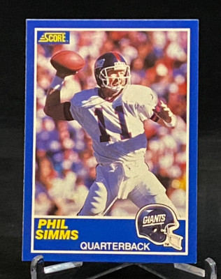 1989 Score Football Card #6 Phil Simms New York Giants | eBay
