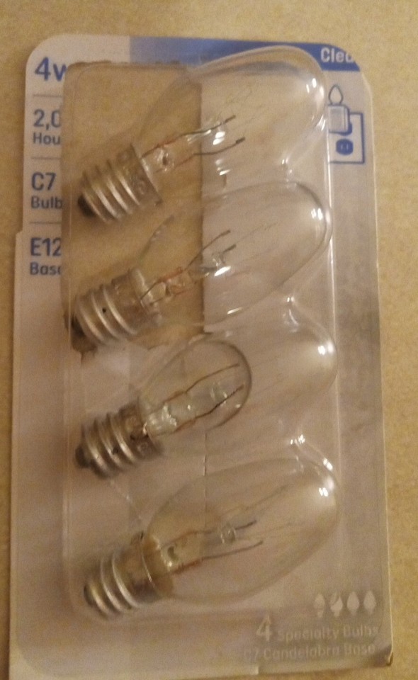7 Watt Equivalent C7 Daylight White LED Night Light Replacement Bulb 4 ...