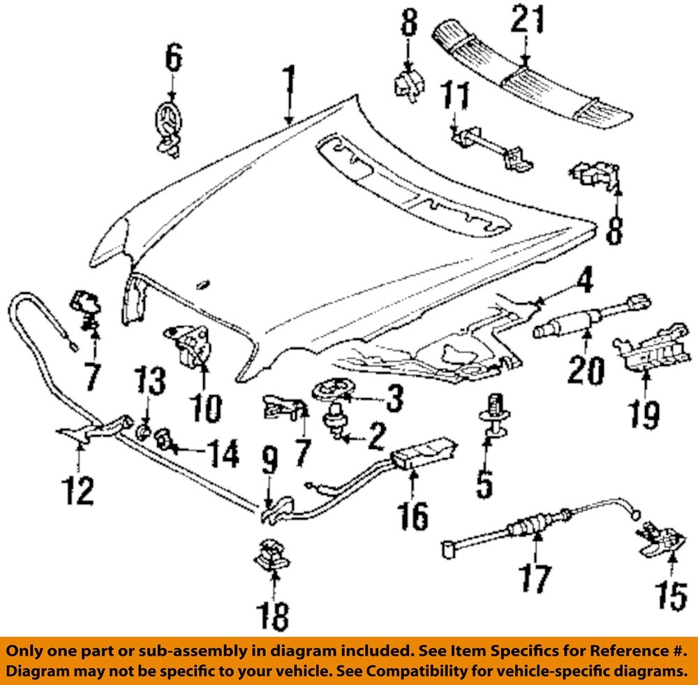 MERCEDES OEM 94-07 C220 Hood Grille Hood Components-Emblem 2108800186 ...