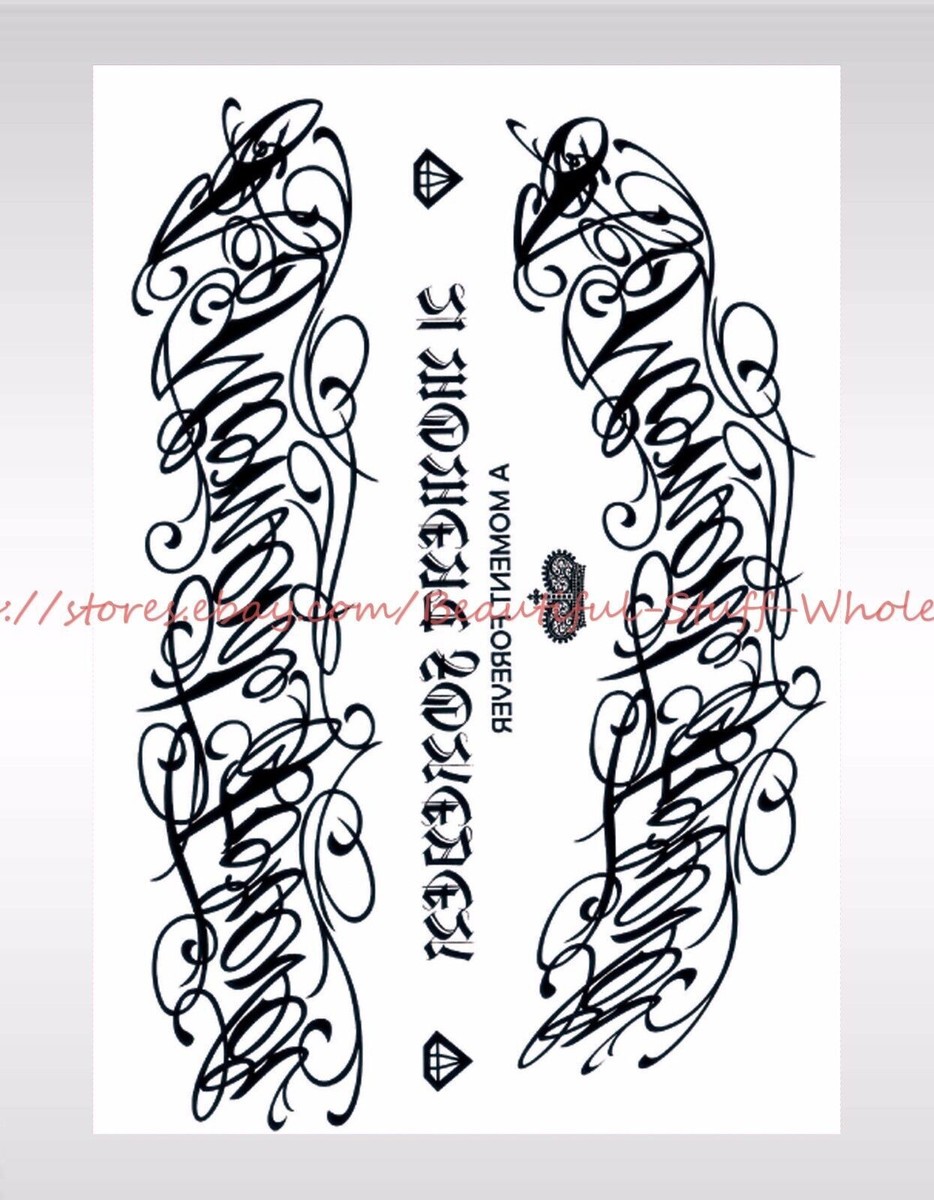 Large Script Tattoos