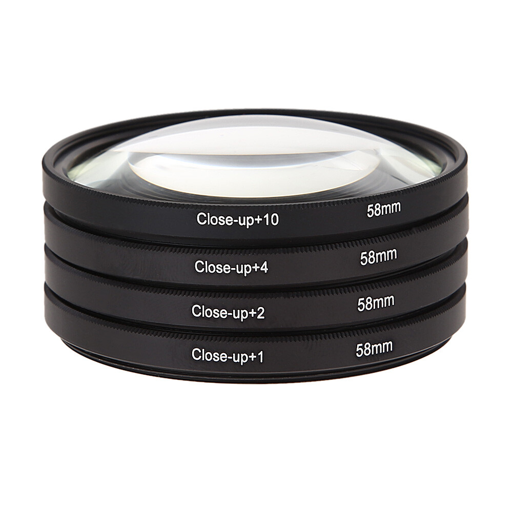 58MM Macro Close Up Lens Filter Kit +1 +2 +4 +10 For Canon EOS 650D ...