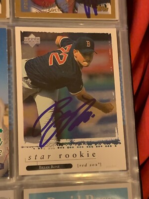 BRIAN ROSE AUTOGRAPHED SIGNED 1998 UPPER DECK STAR ROOKIE CARD RED SOX ...
