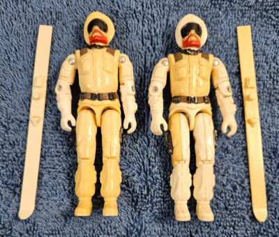 Snow Job x2 V1 G.I. Joe 1983 Hasbro Vintage Action Figure w/ Skis | eBay