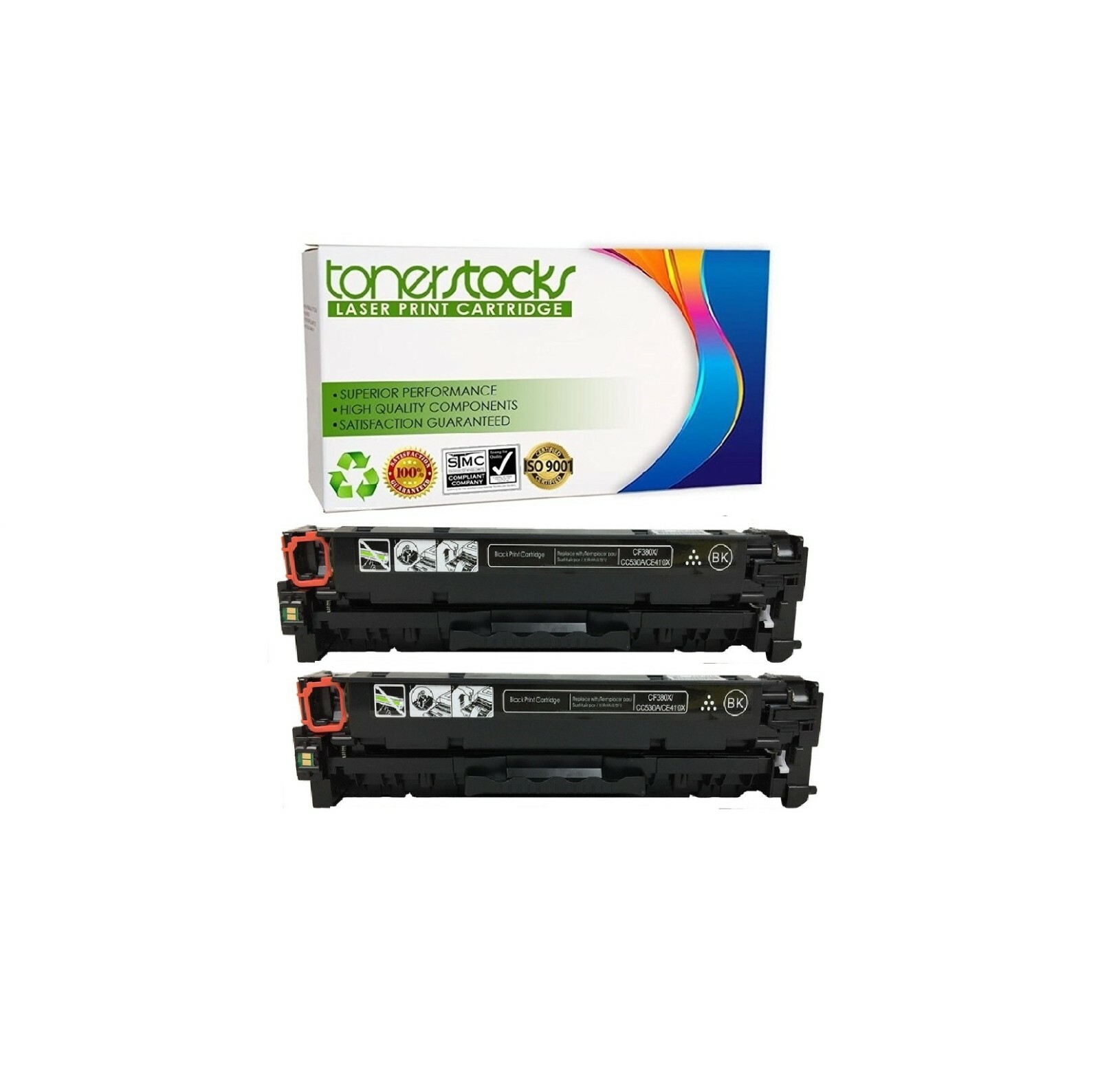 2PK Black CE410X Toner For HP 305X High Yied LaserJet MFP M375nw M475dn ...