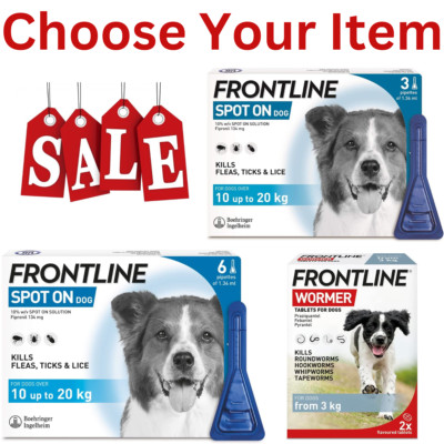 FRONTLINE SPOT ON Flea, Tick Lice Treatment Medium Dogs 10-20kg 3-6 ...