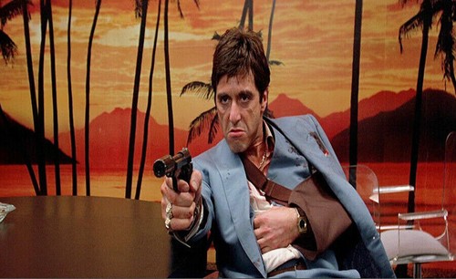 Scarface Classic Movie Al Pacino Gift With Gun Poster Art Fabric Hot ...