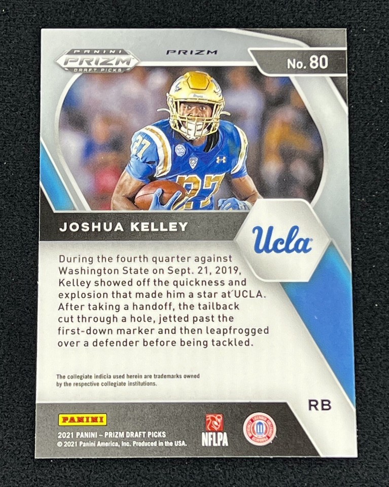 2021 Panini Prizm Draft Gold Cracked Ice Prizm Joshua Kelley #80 UCLA ...