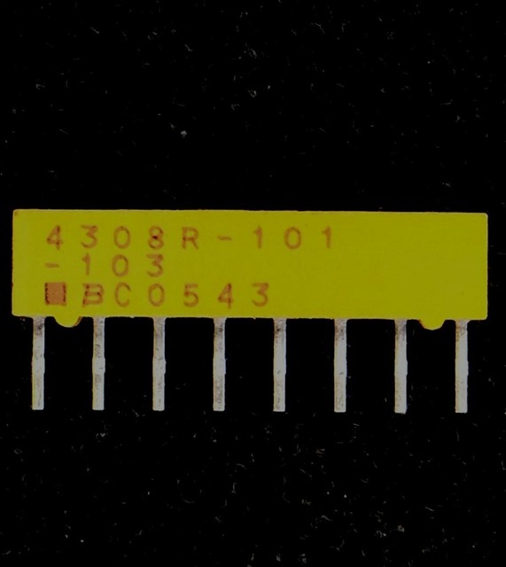 Bourns 4308r-101-103 RESNET Bussed 10k Ohm 8 Pin SIP Pcs for sale ...