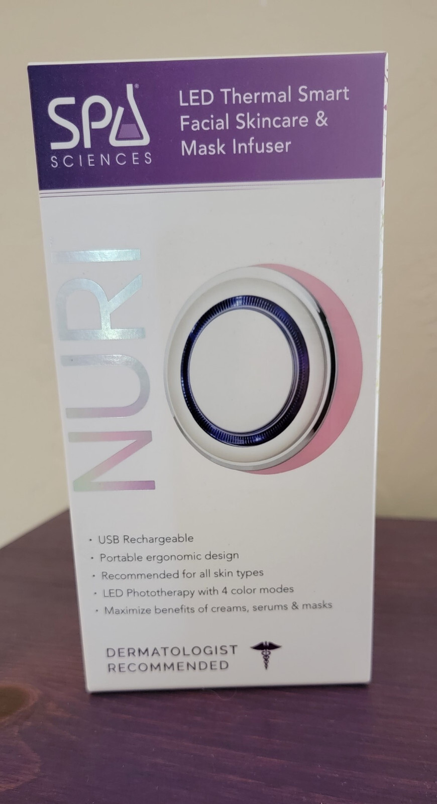 NIB Nuri Spa Sciences Led Thermal Smart Facial Skincare Mask Infuser ...