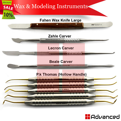 9Pcs Dental Wax Instruments Kit Laboratory Modelling Carving P.K Thomas ...