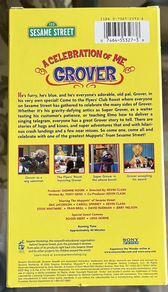 SESAME STREET - GROVER: A CELEBRATION OF ME - VHS | eBay