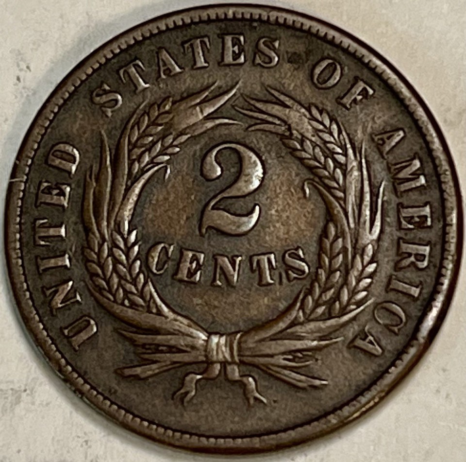 1865 2-Cent Piece - VF - “WE” Present In Motto - Set Collection Lot Break | eBay