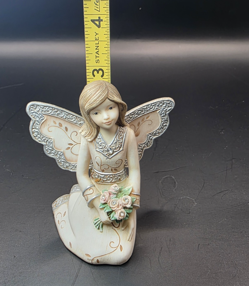 Elements “April 3” Praying Kneeling Angel Fairy with flowers” 83104 ...