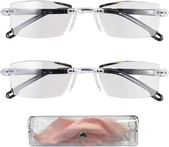 2 Pcs Auto Focus Glasses Intelligent Zoom Smart Reading Color-Changing ...