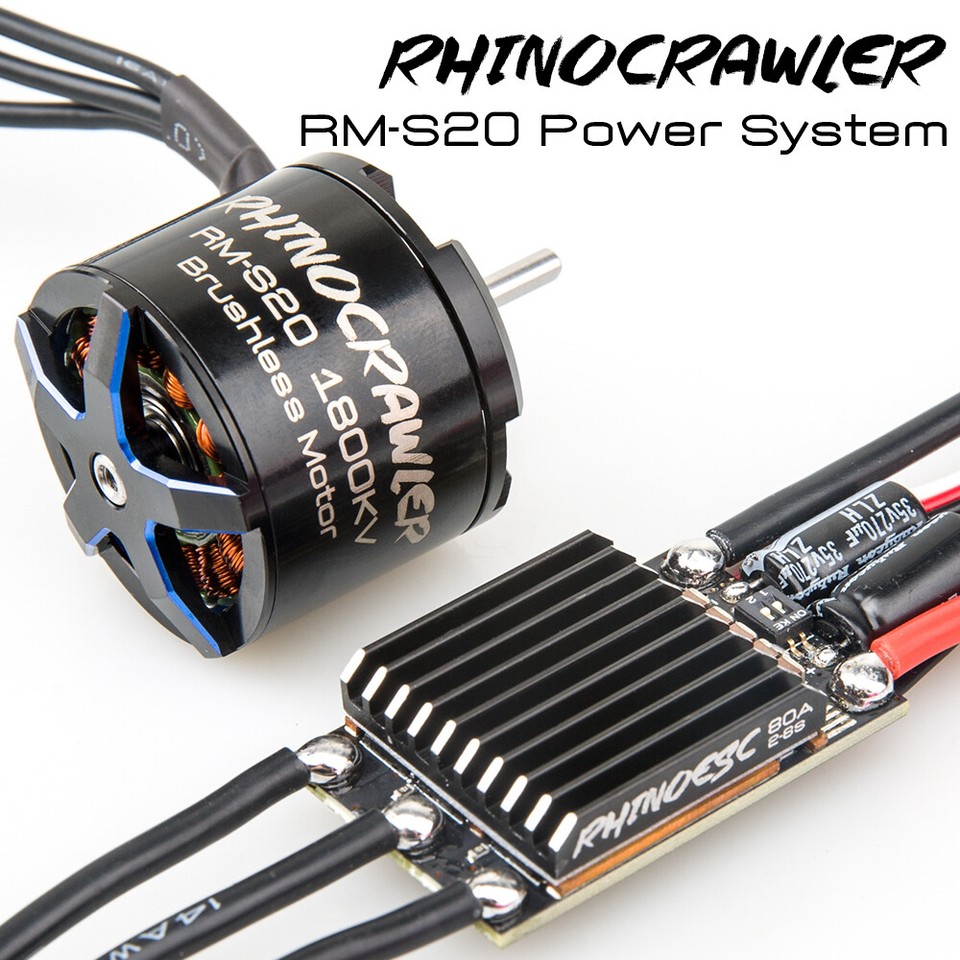 RhinoRC 540 AM32 ESC Combo Set 80A Brushless Motor Combo Crawler Car ...