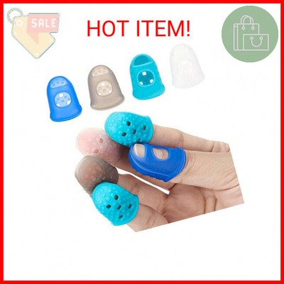 24 Pieces Rubber Fingers Tips Guard with 3 Sizes (S/M/L) Finger ...