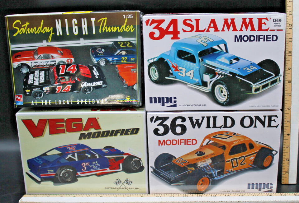 Rare 4pc Modified Dirt Racers "34 '36 Ford Vega Short Track Malibu | eBay