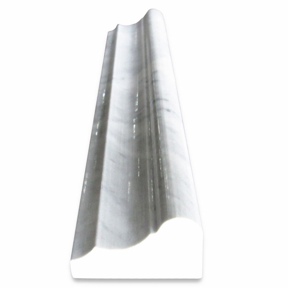 C13P Carrara Marble Venato Carrera Chair Rail Trim Molding Polished ...