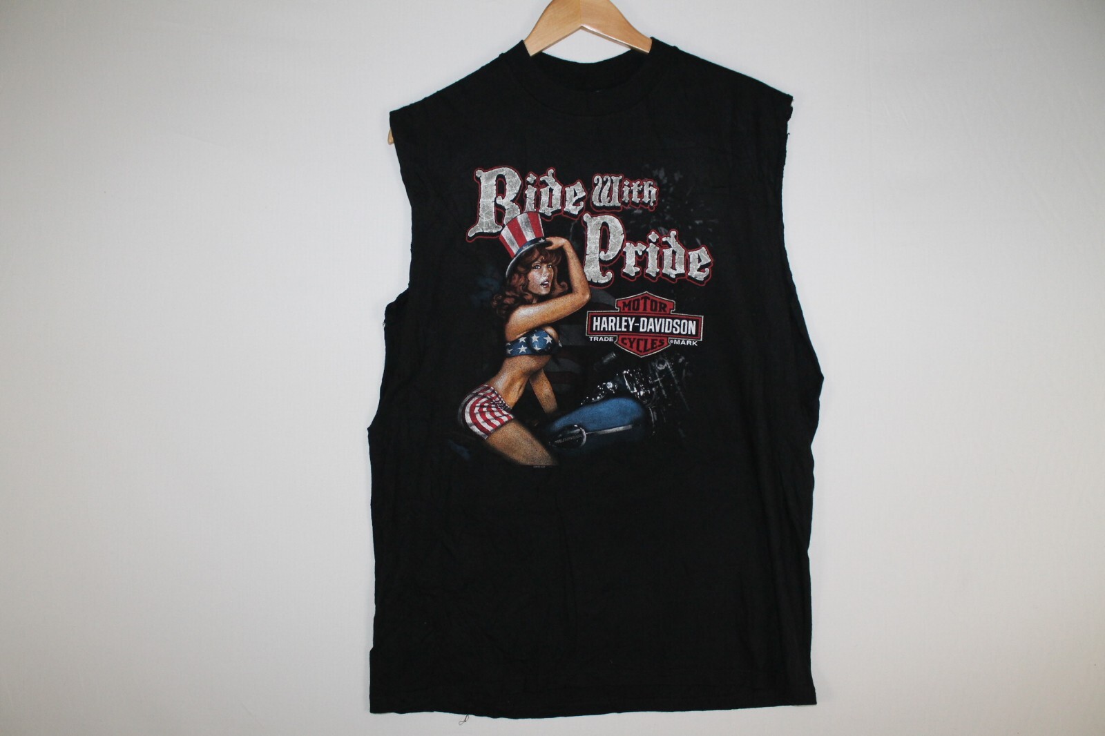 Harley Davidson Motorcycle Ride With Pride Sleeveless… - Gem