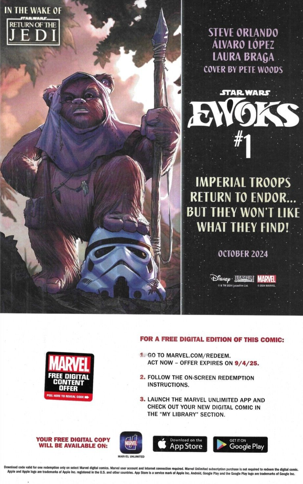Star Wars Comic 50 First Print Cover A Francis Yu 2024 Charles Soule ...