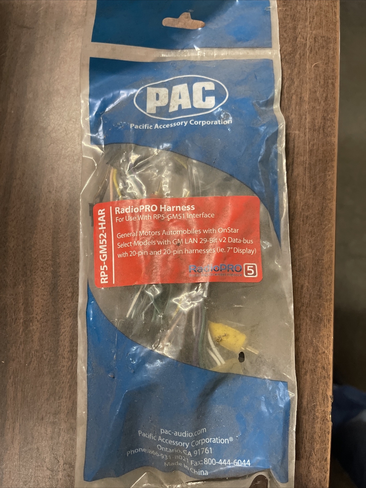 PAC RP5-GM52-HAR RadioPRO Interface Harness for RP5-GM51 GM Cars w 7 ...