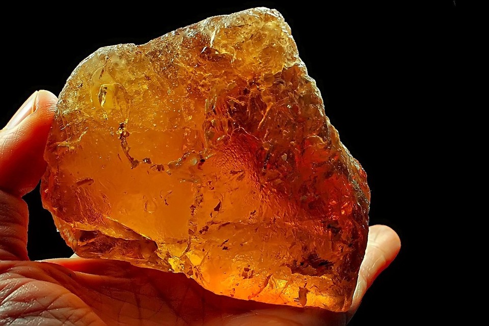 1857Ct VVS Yellow Golden Champagne Imperial Topaz Specimen Facet Rough ...