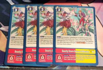 x4 Playset Digimon Beginning Observer BEASTLY STORM DANCE OF AFFECTION ...