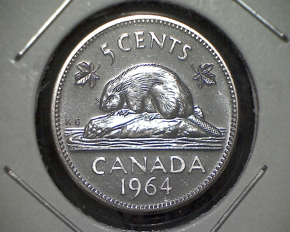 1964 (B) PL Canadian 5 Cent Coin | eBay