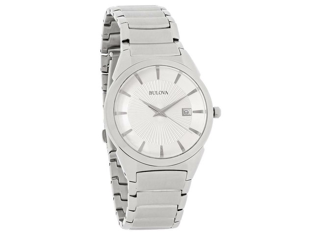 Bulova 96B015 Men's Silver Watch for sale online | eBay