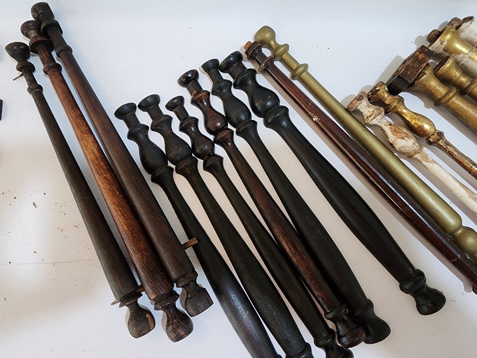 Lot of 29 Antique Wood Clock Columns | eBay