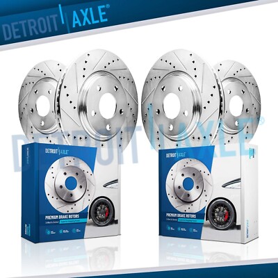 Front Rear Drilled Slotted Disc Brake Rotors Kit for 2013 - 2019 ...