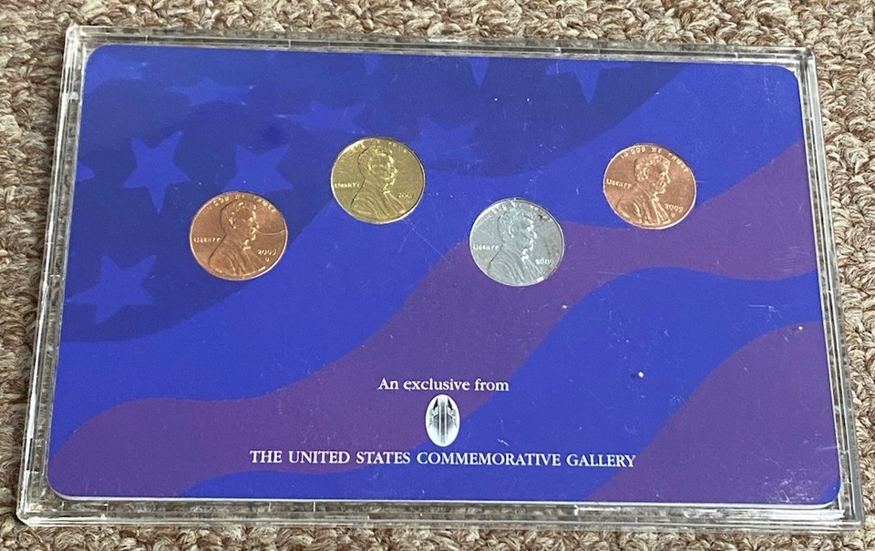 2009 Lincoln Bicentennial One Cents~Birth & Early + Colorized + 4-Coin ...