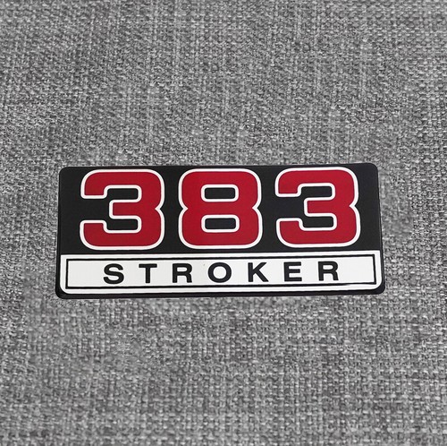 For Universal Sticker 383 Stroker 6.3L Engine Emblem Logo Black Red ...