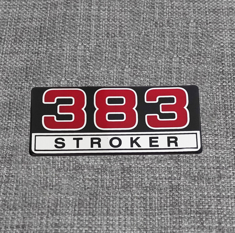 For Universal Sticker 383 Stroker 6.3L Engine Emblem Logo Black Red ...