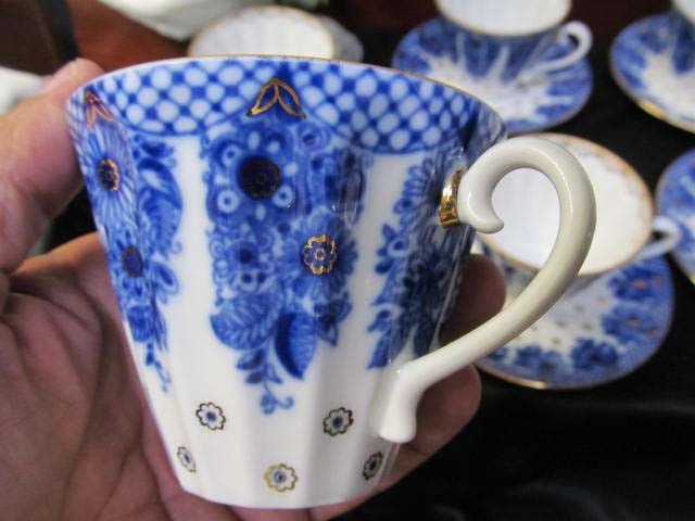 Lomonosov Russian Tea Set St. Petersburg Tea Pot Cups & Saucers ...