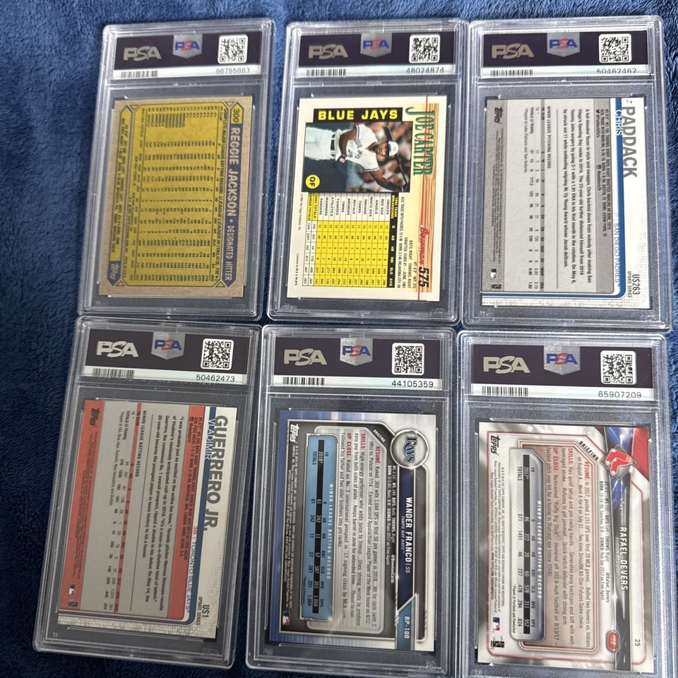 Lot of 48 PSA baseball cards PSA graded 8, 9 & 10 from 1987 to 2025 | eBay